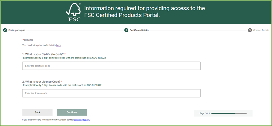 User Manual: FSC Certified Products Portal | FSC Connect